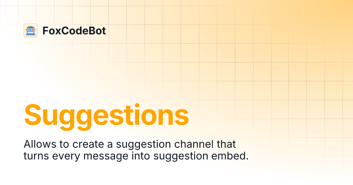 Suggestions | FoxCodeBot